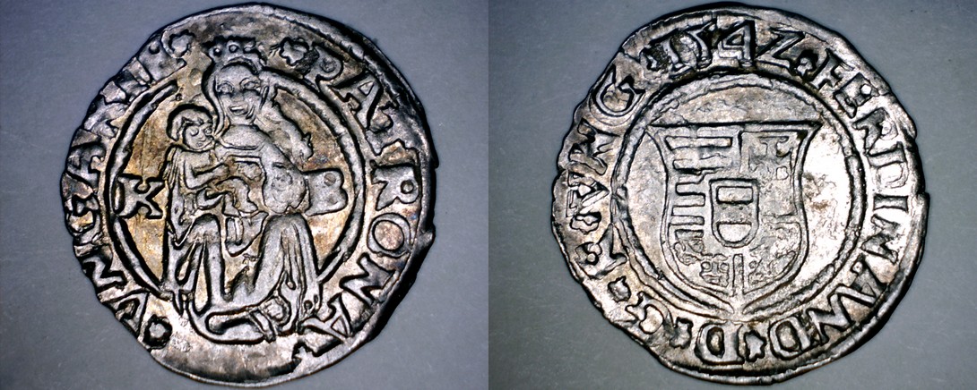 154Z-KB Hungary 1 Denar World Silver Coin - Madonna with Child - Ferdinand I | Coins, Paper ...